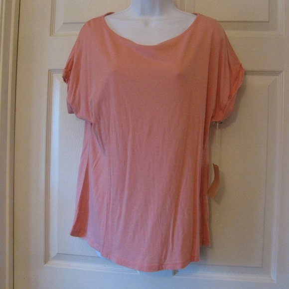 M Rena | Tops | M Rena Peach Top Medium Nwt Stretch Fabric Blouse New ...